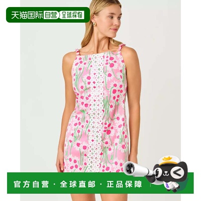 自营lilly pulitzerDelores无袖连身衣-海螺壳粉红色sunny daisie