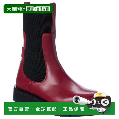 自营salvatore ferragamoFerragamo Rook Leather Bootie - red