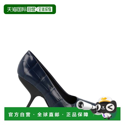 自营salvatore ferragamoEva X5 Croc Embossed Pumps - blue 美