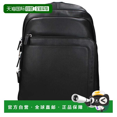 自营Piquadro Leather Men's Backpack - black 美国奥莱直发背包