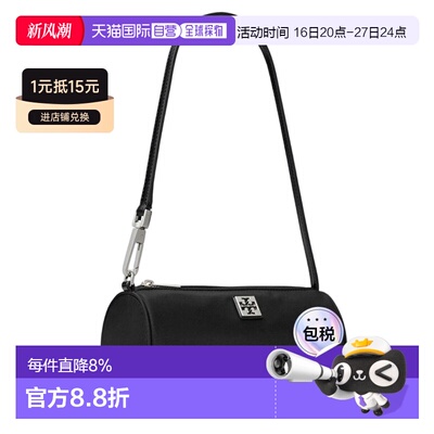 香港直邮Tory Burch VIRGINIA 品牌徽标 圆筒包单肩包