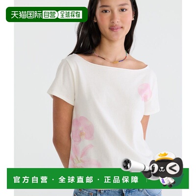 自营Aeropostale Seriously Soft Faded Flowers Off-The-Shoulde