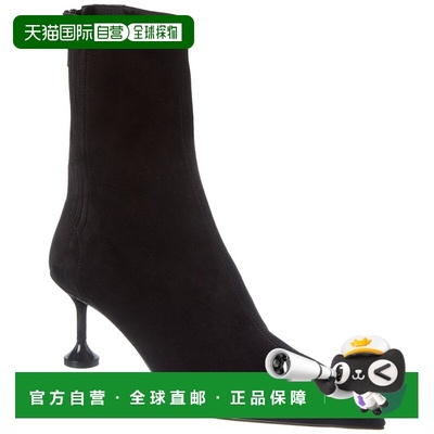 自营Aquazzura Madison 65 Suede Bootie - black 美国奥莱直发