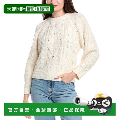 自营 Maje羊毛混纺毛衣-白色 美国奥莱直发