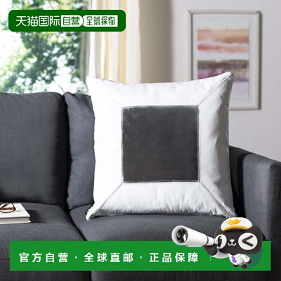 自营Safavieh Tinsley 牛皮枕头 - 白色 美国奥莱直发