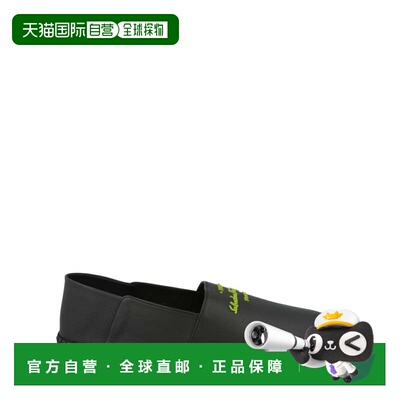 自营salvatore ferragamoGus Leather Espadrilles - black 美国