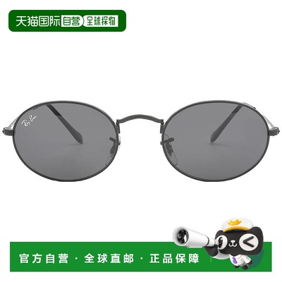 自营ray-banRay Ban Oval Dark Gray Unisex Sunglasses RB3547 0