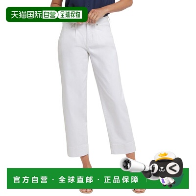 自营NYDJ Balloon Optic White Ankle Crop Jean - white 美国奥