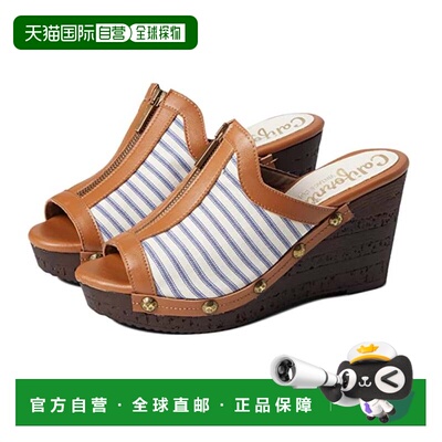 自营Women's Californians Ginger Slide Blue Stripe Zipper Wed