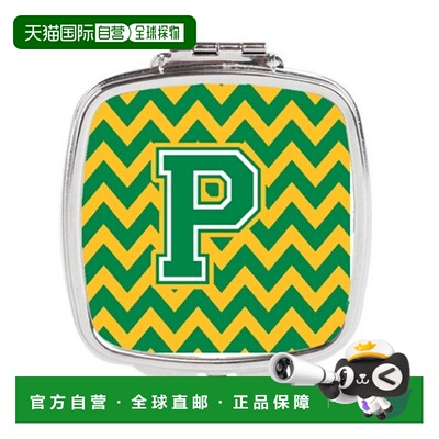 自营 Carolines Treasures CJ1059-PSCM 字母 P 雪佛龙绿色正品