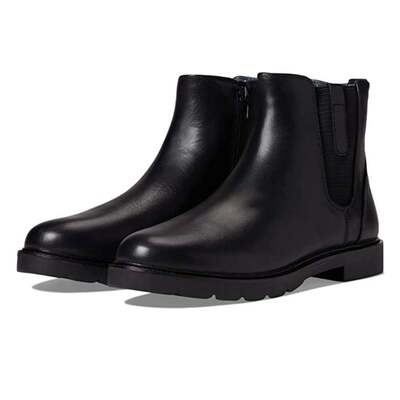自营Women's Rockport Kacey Boots Black Leather Ankle Chelsea