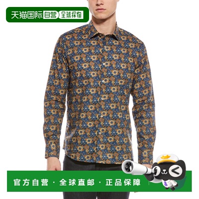 自营Scott Barber Canclini Bold Floral Print Shirt - blue 美