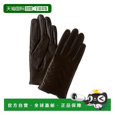 自营Phenix Quilted V Cashmere-Lined Leather Gloves - brown