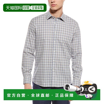 自营Scott Barber Melange Plaid Shirt - gray 美国奥莱直发
