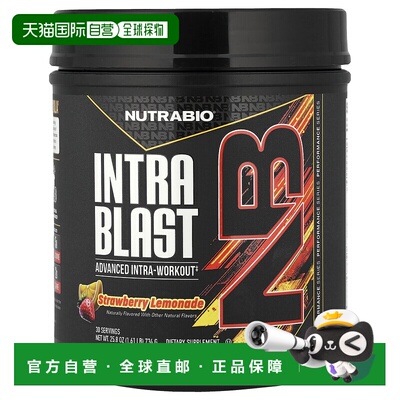 香港直邮Nutrabio Labs,Intra Blast 氨基酸运动饮品，草莓柠檬劲