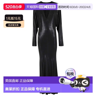 自营norma kamaliDolman V Neck Fishtail Gown - black 美国奥莱