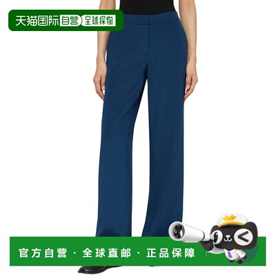 自营Lafayette 148 New York Sullivan Silk-Blend Pant - blue