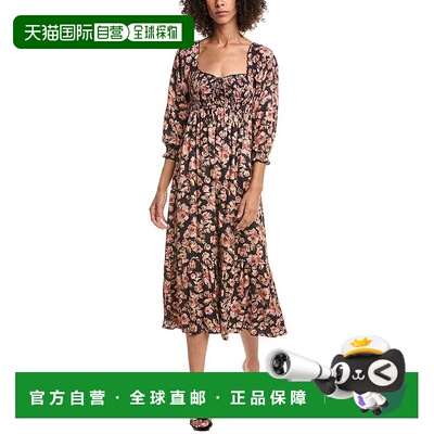 自营saltwater luxe盐水奢华泡泡袖迷笛裙-黑色 美国奥莱直发