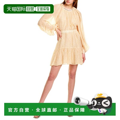 自营 Sabina Musayev Harriet 迷你早秋新款连衣裙 黄色 美国奥莱