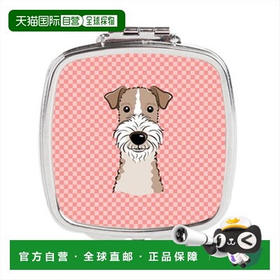 自营 Carolines Treasures BB1247SCM 棋盘格粉色丝毛猎狐梗正品