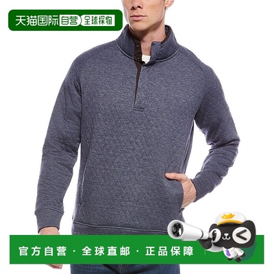 自营tailorbyrdTailorBryd Hidden Snap Quilted Pullover - blue