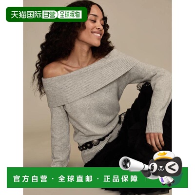 自营lucky brand幸运品牌女云柔脱肩毛衣-暴风 美国奥莱直发