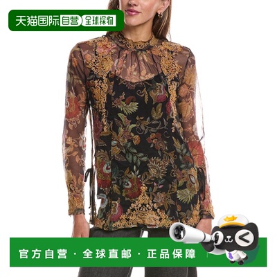自营johnny wasJohnny是Francisca衬衫-黑色 美国奥莱直发