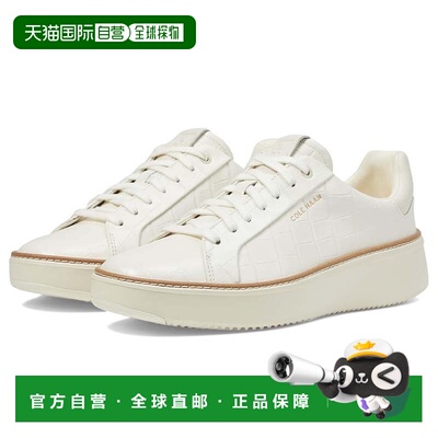 自营Cole Haan Grandpro Topspin W31389-100运动鞋女式象牙色休Z