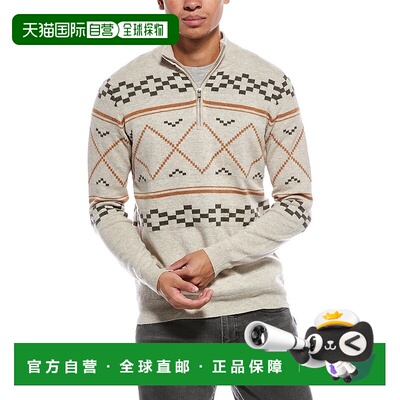 自营Brodie Cashmere Fairisle Wool & Cashmere-Blend 1/4-Zip M