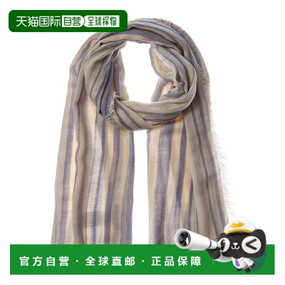 自营Vince Variegated Stripe Scarf - Blue 围巾美国直发奥莱