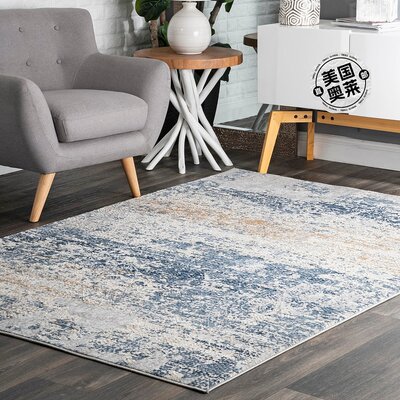 nuLOOM Wilde Tribal Distressed Area 地毯 - 蓝色 【美国奥莱】