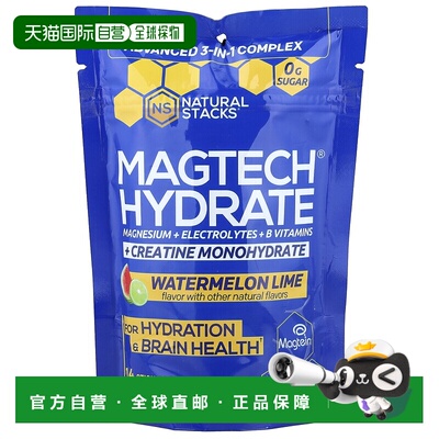 香港直邮Natural Stacks,MagTech® Hydrate, Watermelon Lime, 14