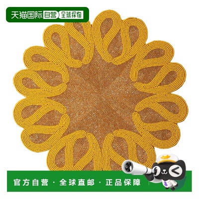自营tiramisuPaisley Beaded Placemat - yellow 美国奥莱直发