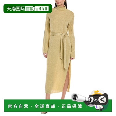 自营NANUSHKA Canaan Lurex Knit Tunic Dress - gold 美国奥莱直