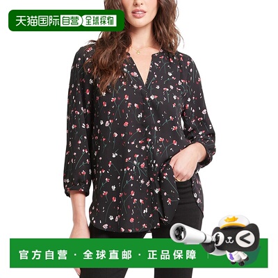 自营 NYDJ Pintuck Blouse - multi 美国奥莱直发泡泡袖