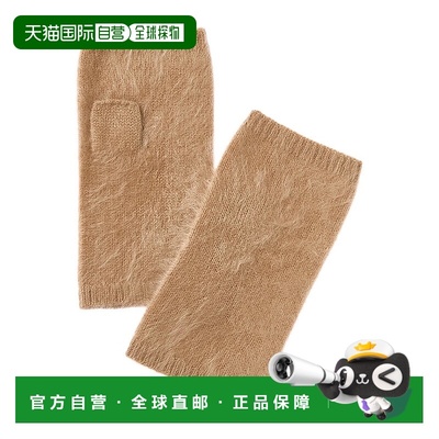 自营amicale cashmereAmicale羊绒抓绒护腕-棕色 美国奥莱直发
