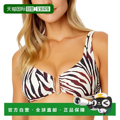 自营Anne Cole Elongated Tri Underwire Top - black 美国奥莱直