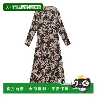 自营 Farm Rio 女士中长连衣裙，Bossa Banana Black - bossa ban