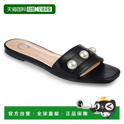 自营journee collectionJournee 女士 Leonie 拖鞋 - 黑色 美国奥