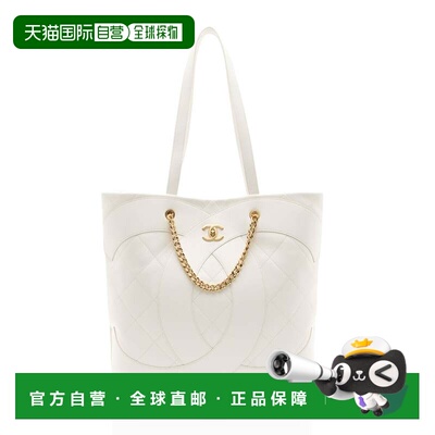 自营Chanel Lambskin Club Monaco大号购物手提包-白色 美国奥莱