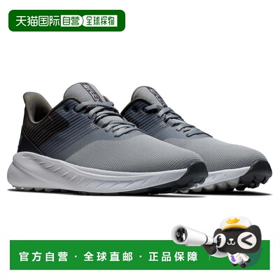 自营FootJoy Flex 56288运动鞋男士灰色黑色无尖刺高尔夫球鞋LIQ1