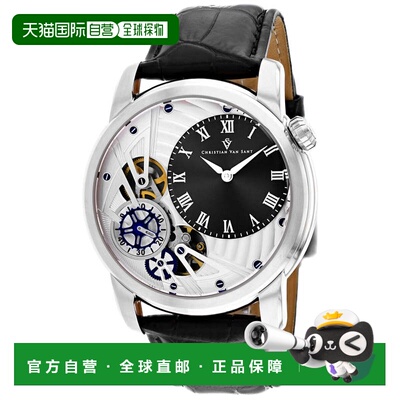 自营Christian Van Sant Men's Sprocket Auto-Quartz Black Roun