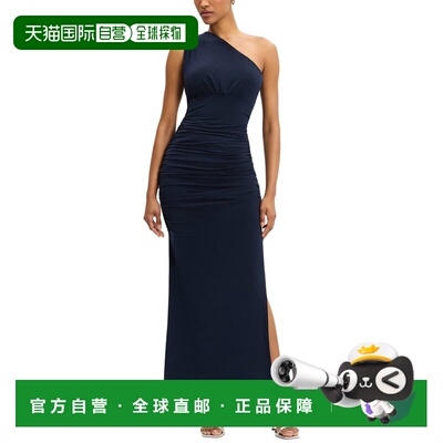 自营Herve Leger Ruched Jersey Midi Dress - blue 美国奥莱直发