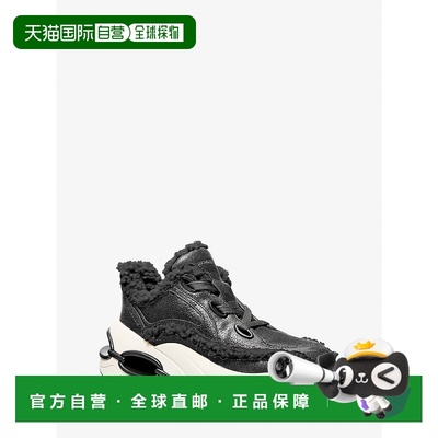 自营michael kors托尼破旧皮革和夏尔巴驯兽师-黑色 美国奥莱直发