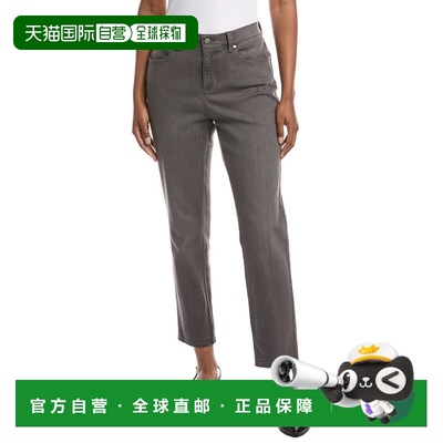 自营EILEEN FISHER Hi Waisted Slim Ankle Pant - grey 美国奥莱