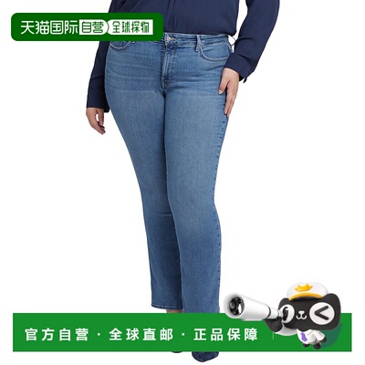 自营 NYDJ Plus Marilyn Heyburn直筒牛仔裤-中等洗涤 美国奥莱直