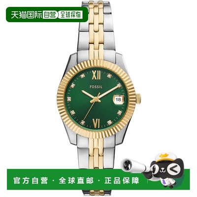 自营Fossil Women's Scarlette Green Dial Watch - green 美国奥