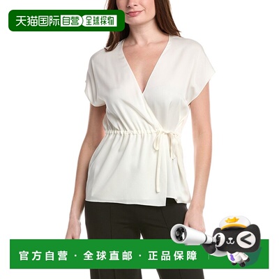 自营Theory Silk Wrap Top - White 女装上衣美国直发奥莱