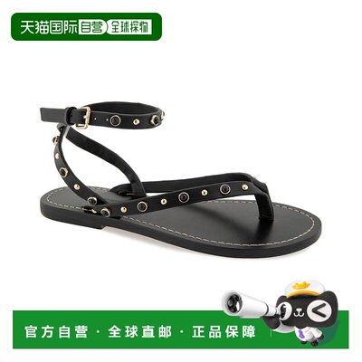 自营Rebecca Minkoff Jamie麂皮凉鞋-黑色 美国奥莱直发