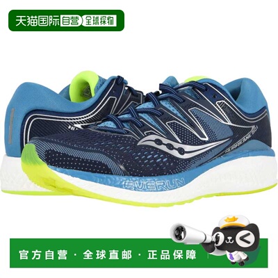 自营Saucony Hurricane ISO 5海军/Citron S10460-1女式-蓝色 美